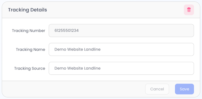 Change a tracking number's name – WildJar Support